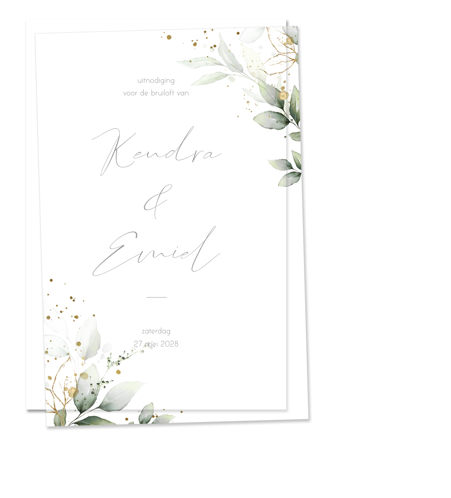 Trouwkaarten kalkpapier